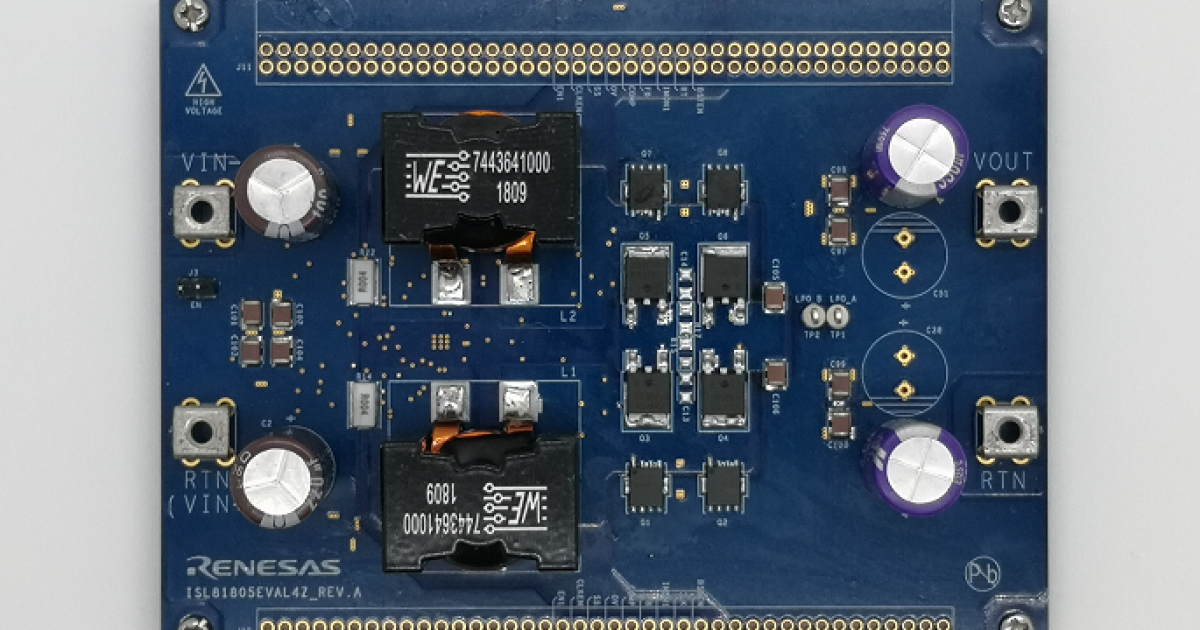 ISL81805EVAL4Z - Dual-Phase Negative-to-Positive EVB with -36V to -60V Input Range, 28V 20A ...